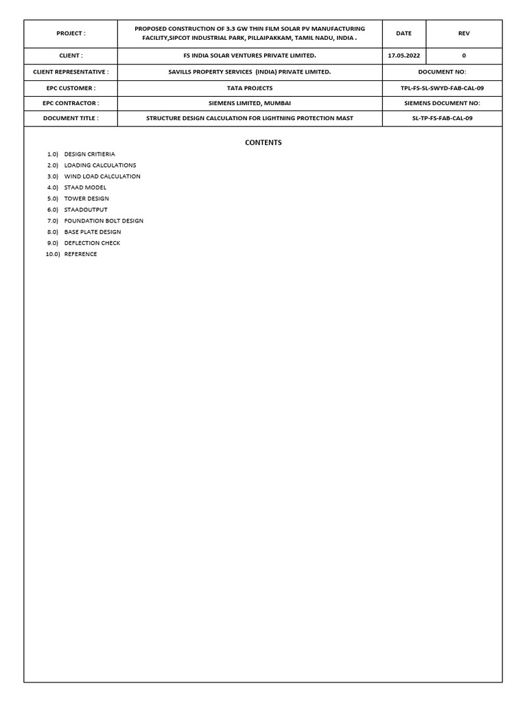 Tpl-Fs-Sl-Swyd-Fab-Cal-09 - Rev 0-Structure Design Calculation For ...