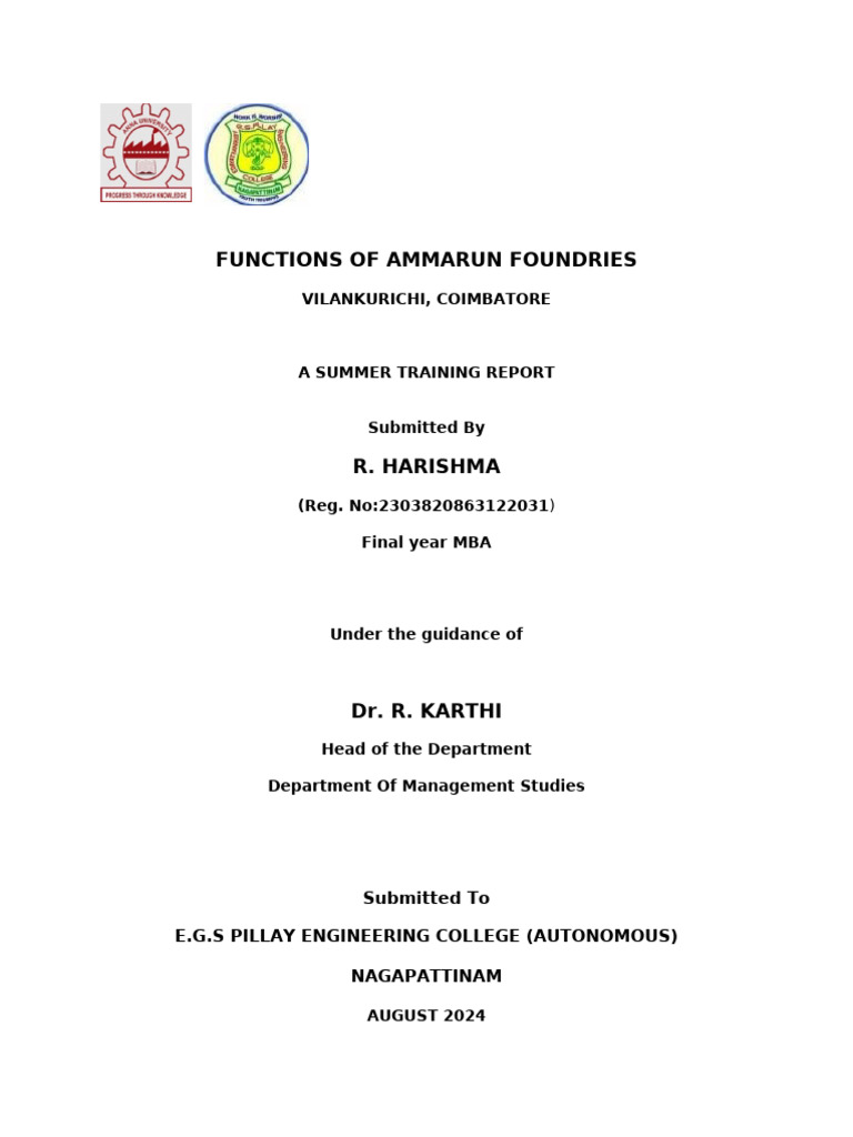 Ammarun Final Report Harishma | PDF | Casting | Marketing