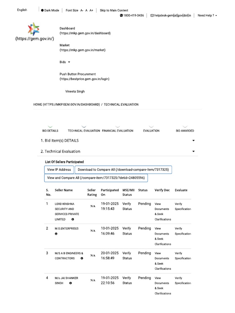 List of participated bidders (1) | PDF