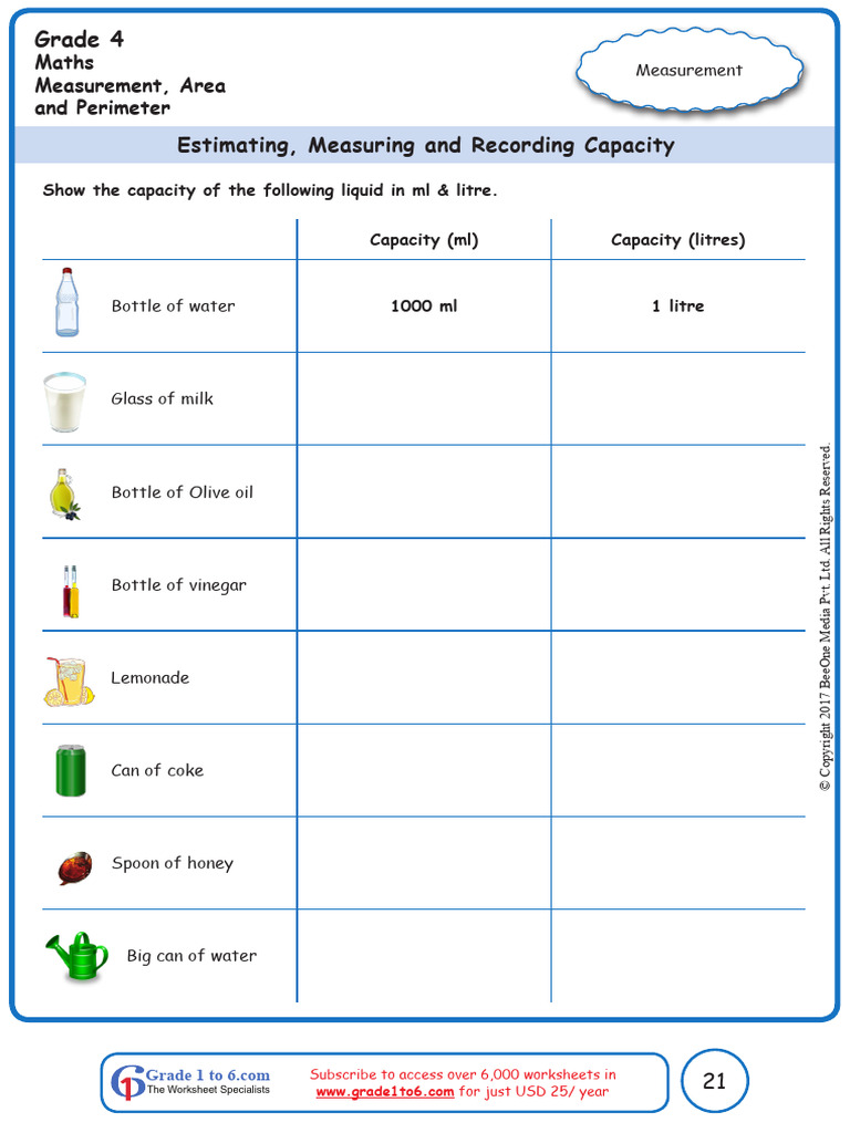 Capacity Measuring Volume | PDF