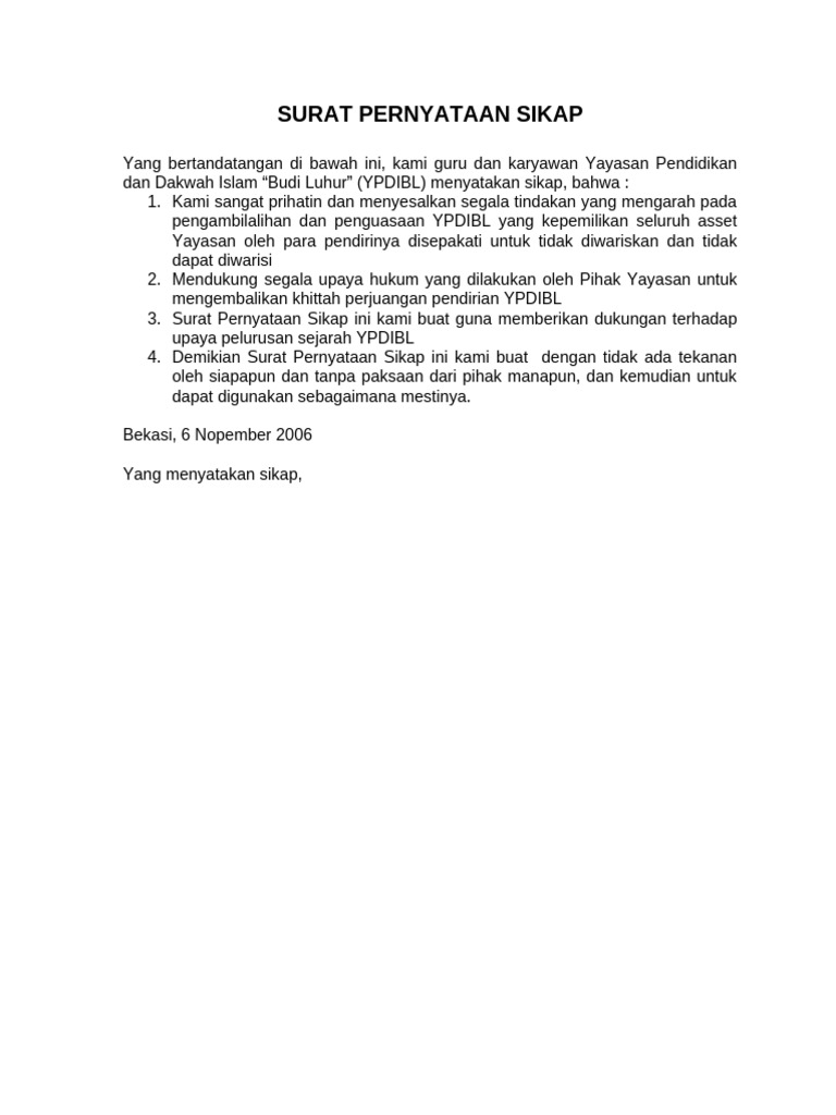 Pernyataan - Sikap | PDF