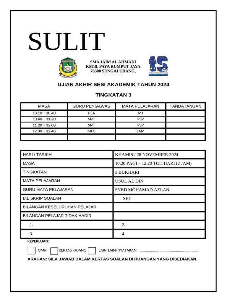 Cover Soalan PPC SPM 2024 | PDF