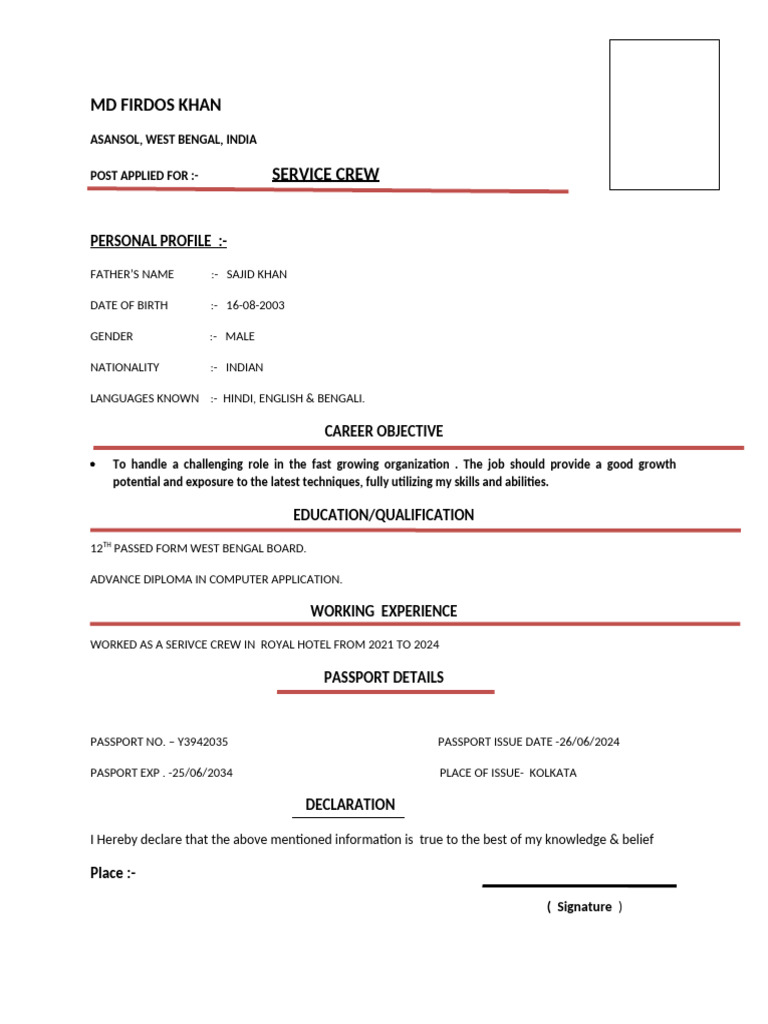 Md Firdos Khan | PDF