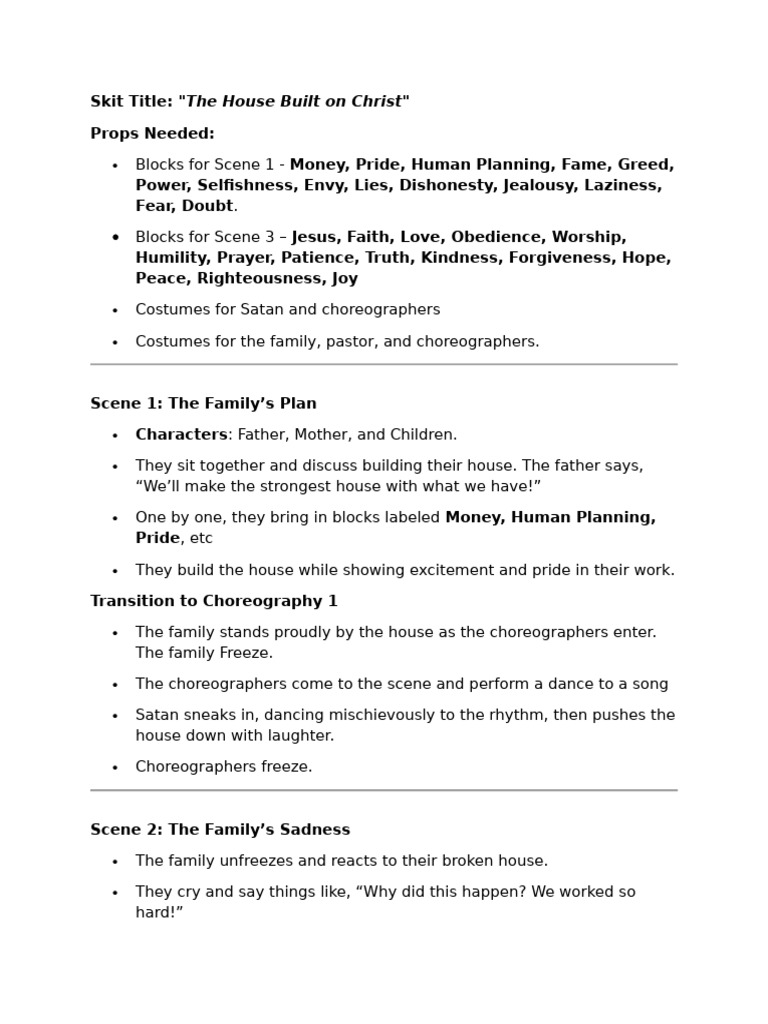 Group 3 Musical skit | PDF | Choreography