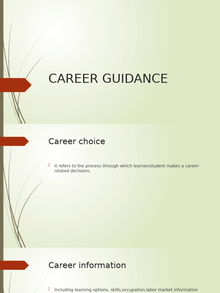 Career Guidance | PDF