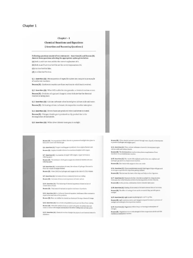 Assertion Reasoning | PDF