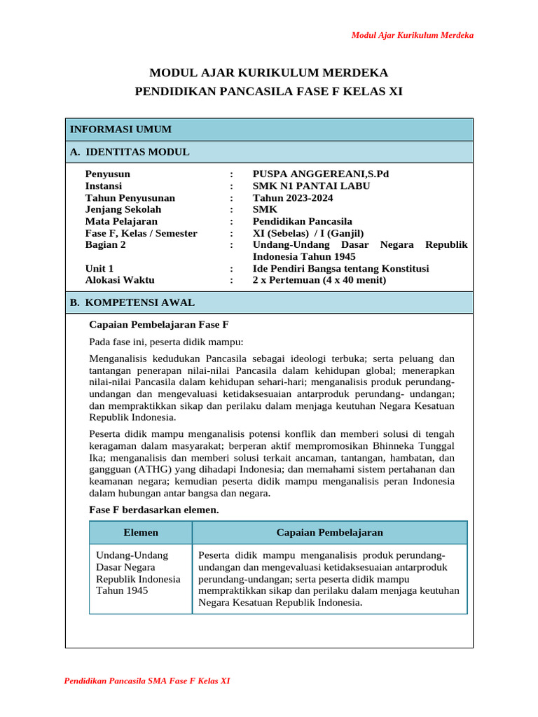 Modul Bab 2 Kelas XI | PDF