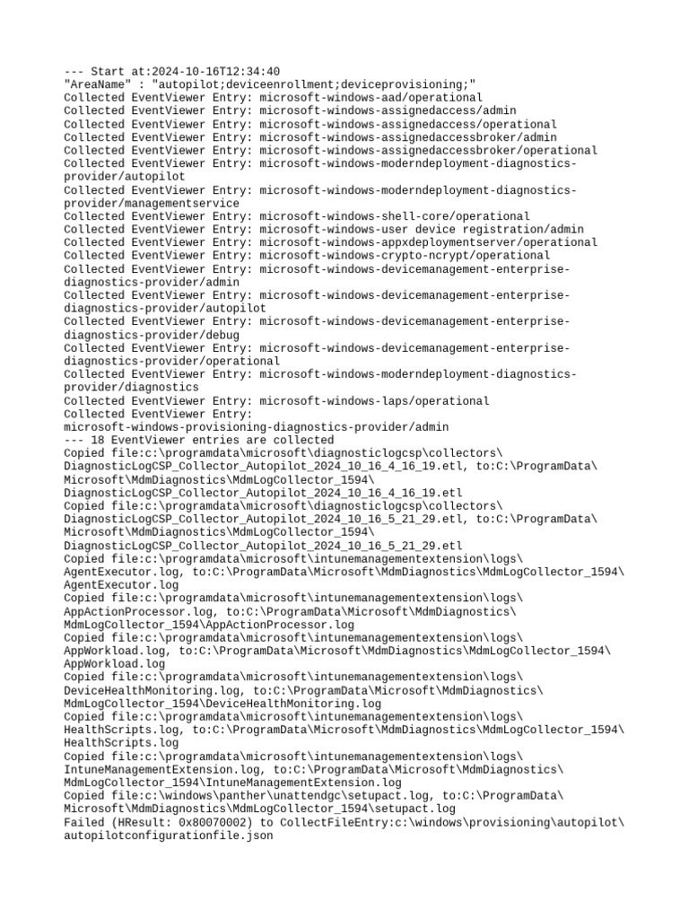 MDM Log Collector Foot Print | PDF | Windows Registry | Microsoft