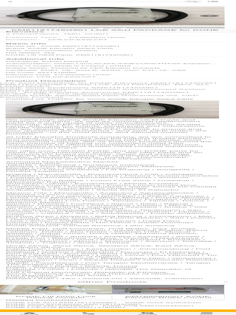 KM51181745G901 LCE ACU PACKAGE For KONE Elevators | PDF