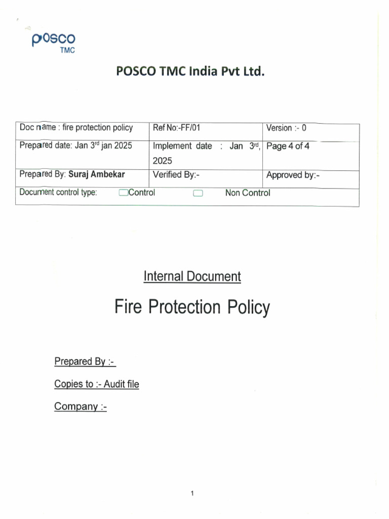 Fire Protection Policy 2025 | PDF