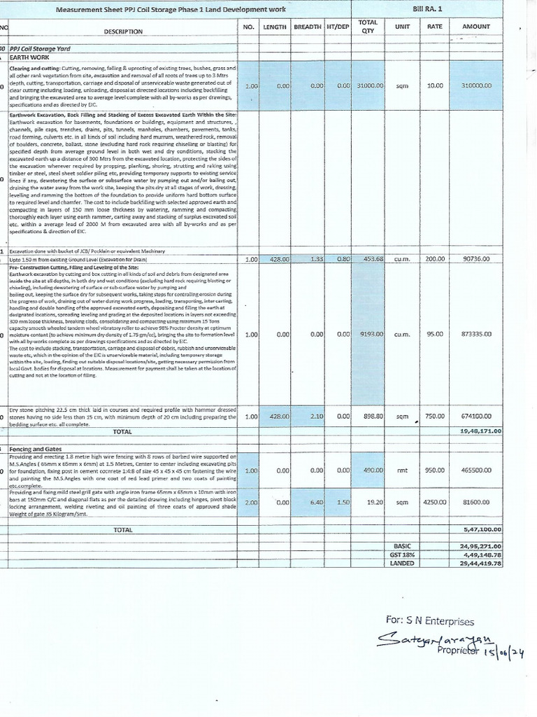 Measurement Sheet | PDF