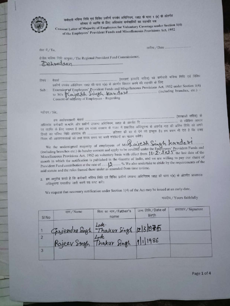 Voluntary Coverage Agreement | PDF