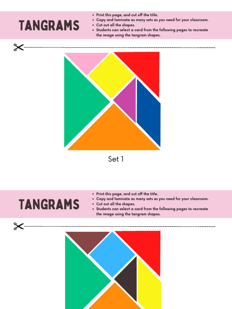 Printable Tangram Shapes for Classroom | PDF