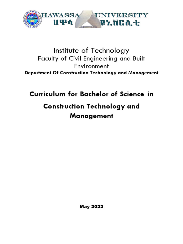 B.Sc. in Construction Technology & Management | PDF | Engineering ...