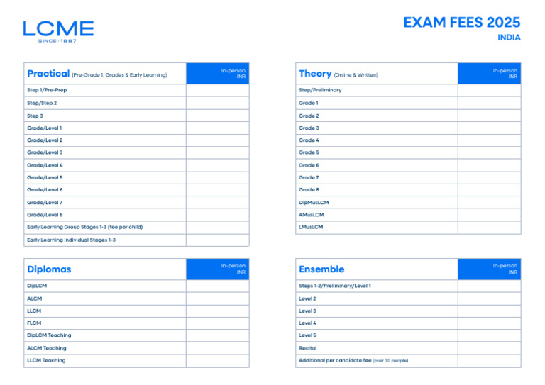 Lcme Inperson Fee With GST.N | PDF | Educational Stages | Qualifications