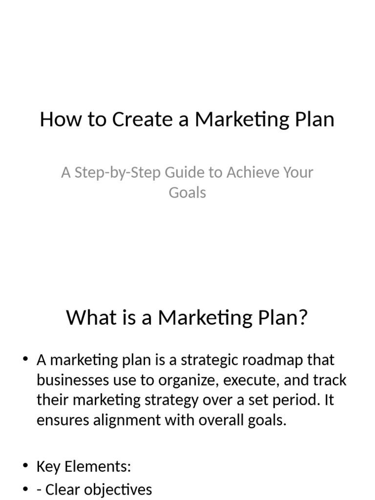 Marketing Plan Presentation | PDF