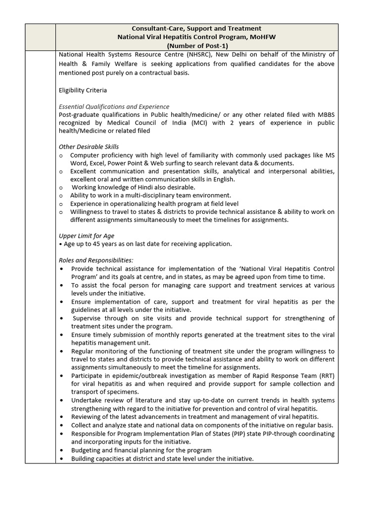 Consultant - CST ToR | PDF