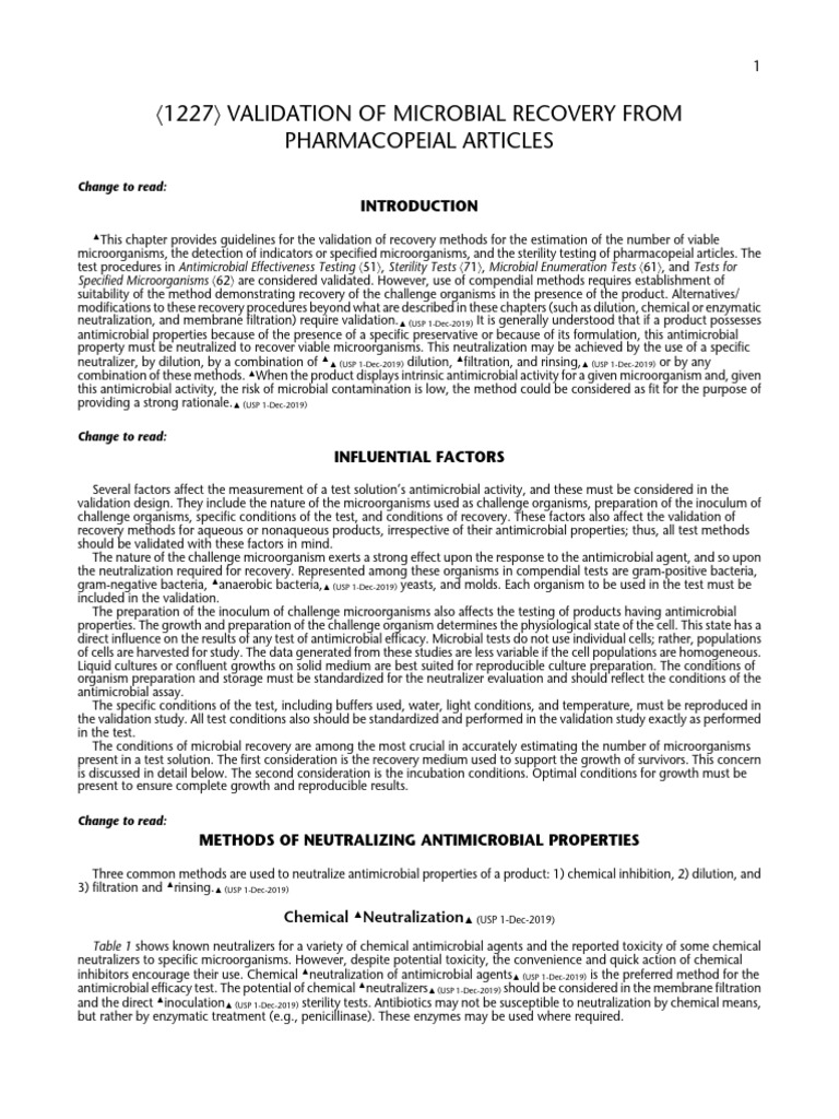 USP 1227 GUID - 3 - en-US | PDF | Colony Forming Unit | Antimicrobial