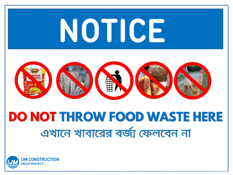 Do Not Throw Food Waste Here | PDF