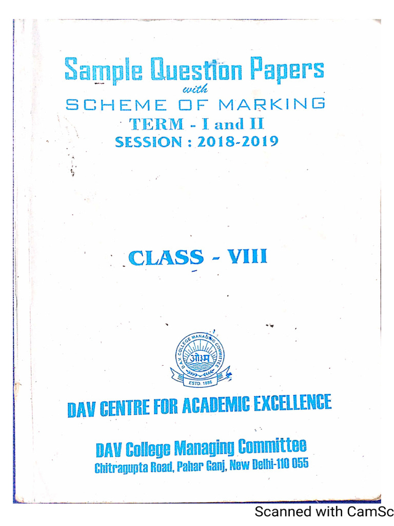 2018-19 DAV Sample Papers | PDF