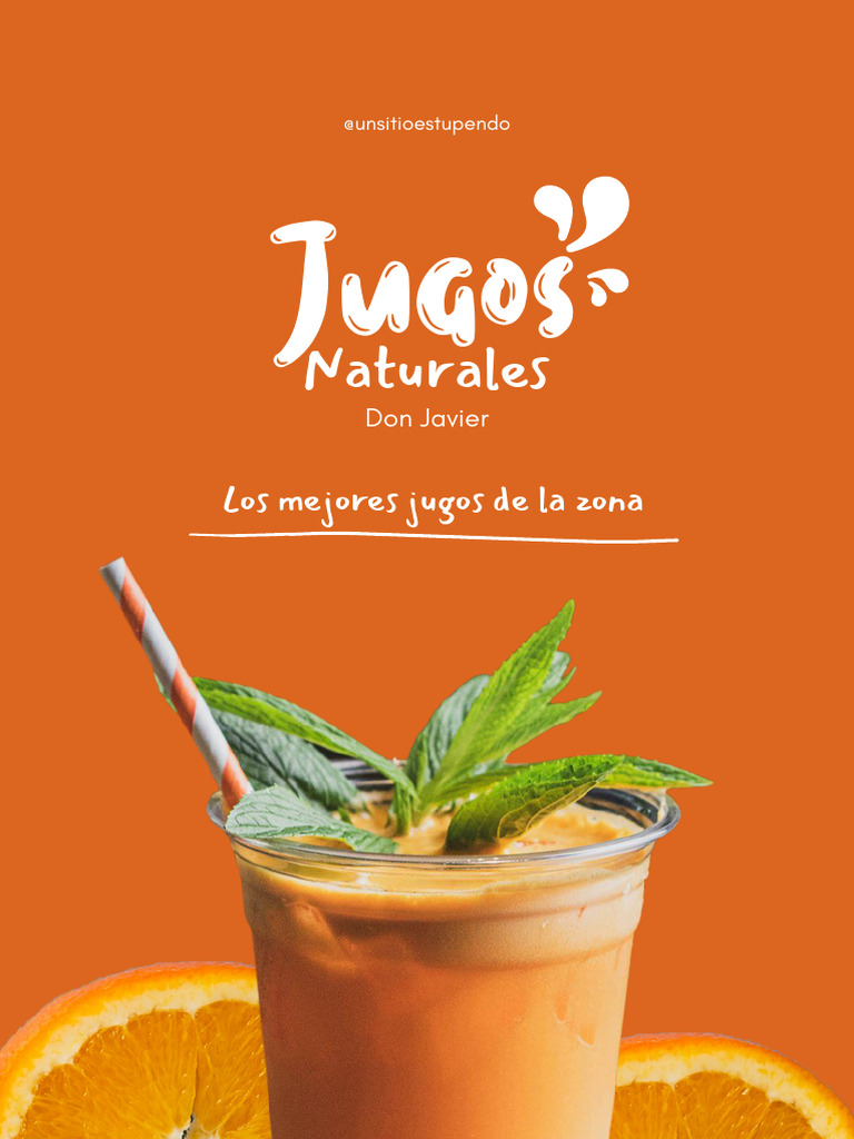 Volante Jugos Naturales Moderno Naranja PDF | PDF