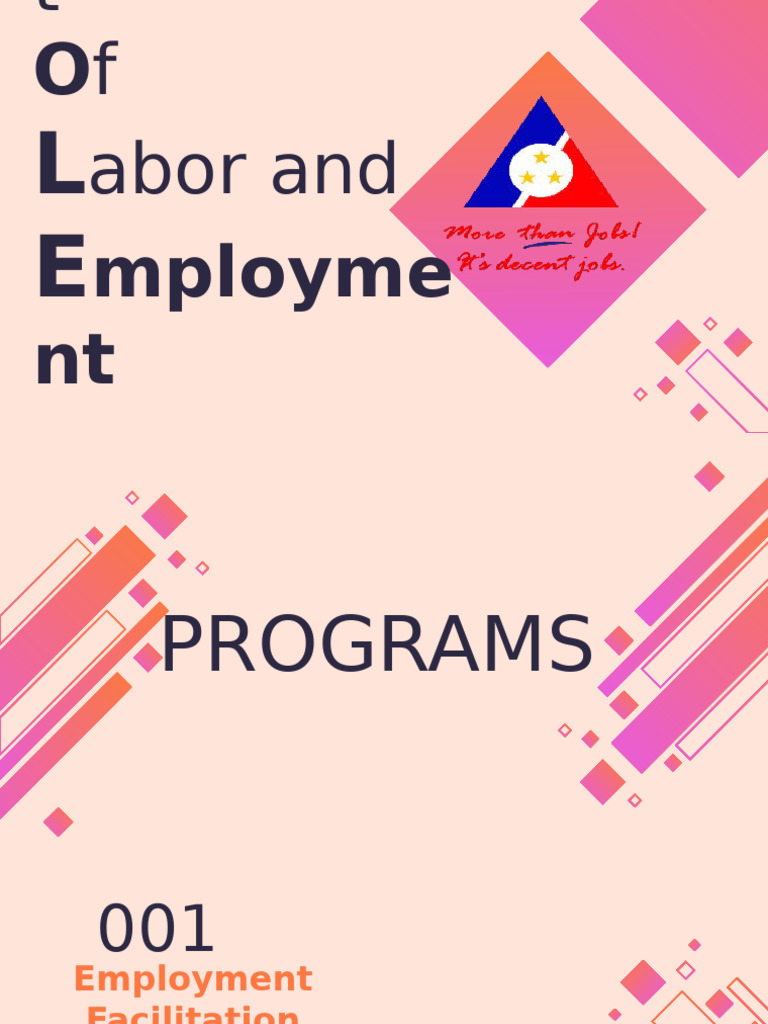DOLE Employment Facilitation Programs | PDF | Employment | Recruitment