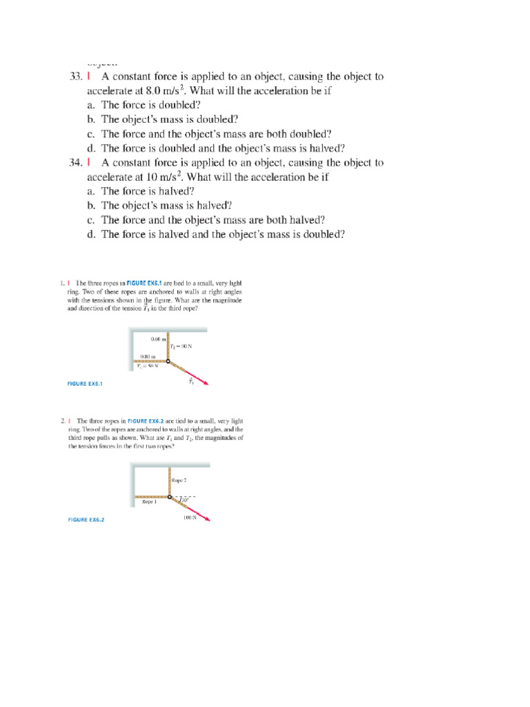 Unit 2 Newton's Laws worksheet.docx | PDF