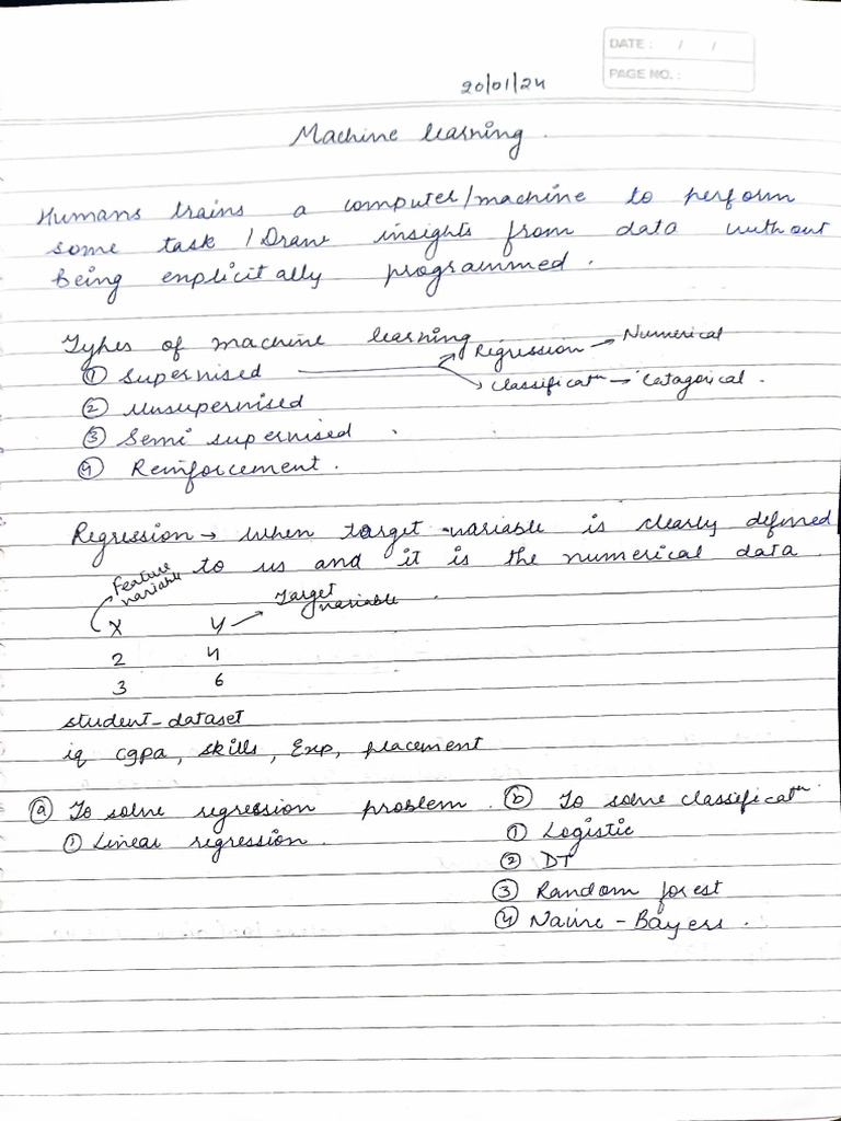 ML Notes | PDF