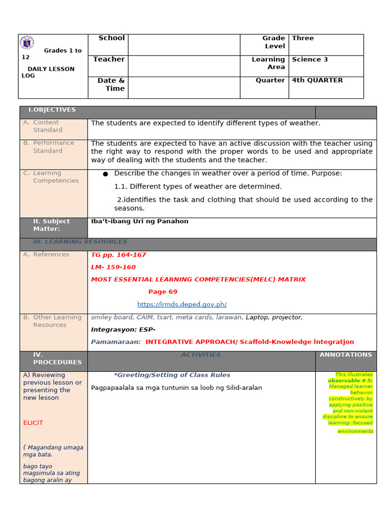 Copy of cot science 3 quarter 4 | PDF