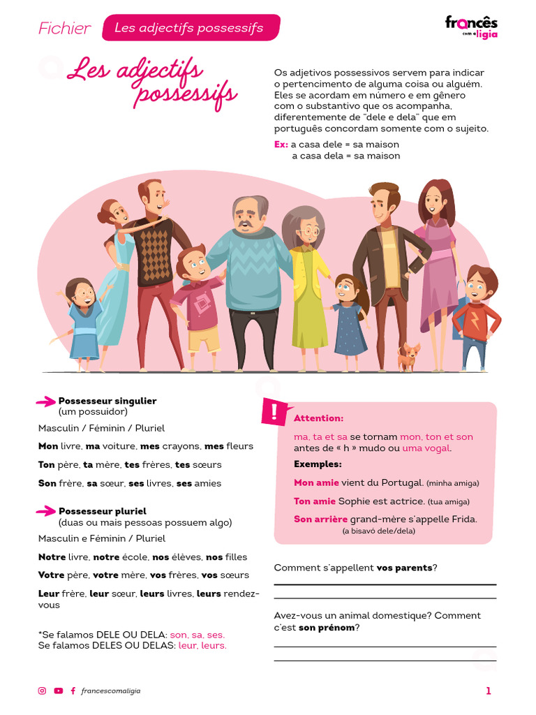 Leçon 04 - La Famille 2 | PDF | Grammaire | Syntaxe