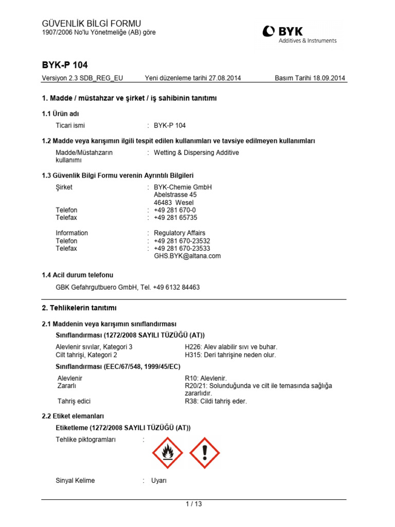 03-Byk 104 Byk-P 104 | PDF