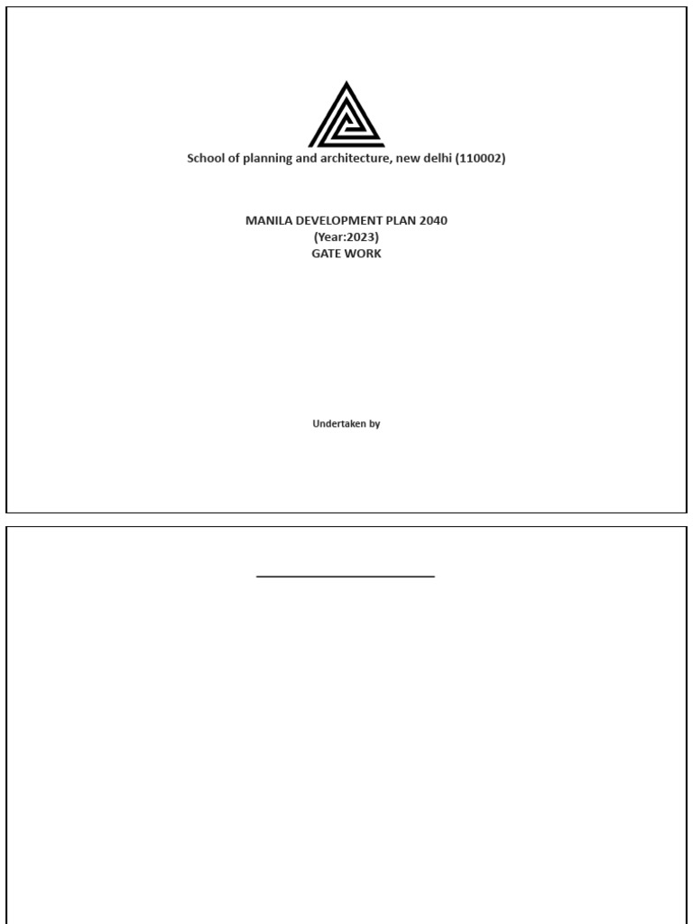 Manila Development Plan 2040 Overview | PDF | Governance | Infrastructure