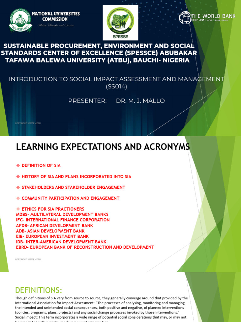 Sustainable Procurement, Environment and Social Standards Center of ...