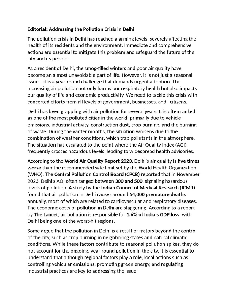 Editorial | PDF | Air Pollution | Pollution