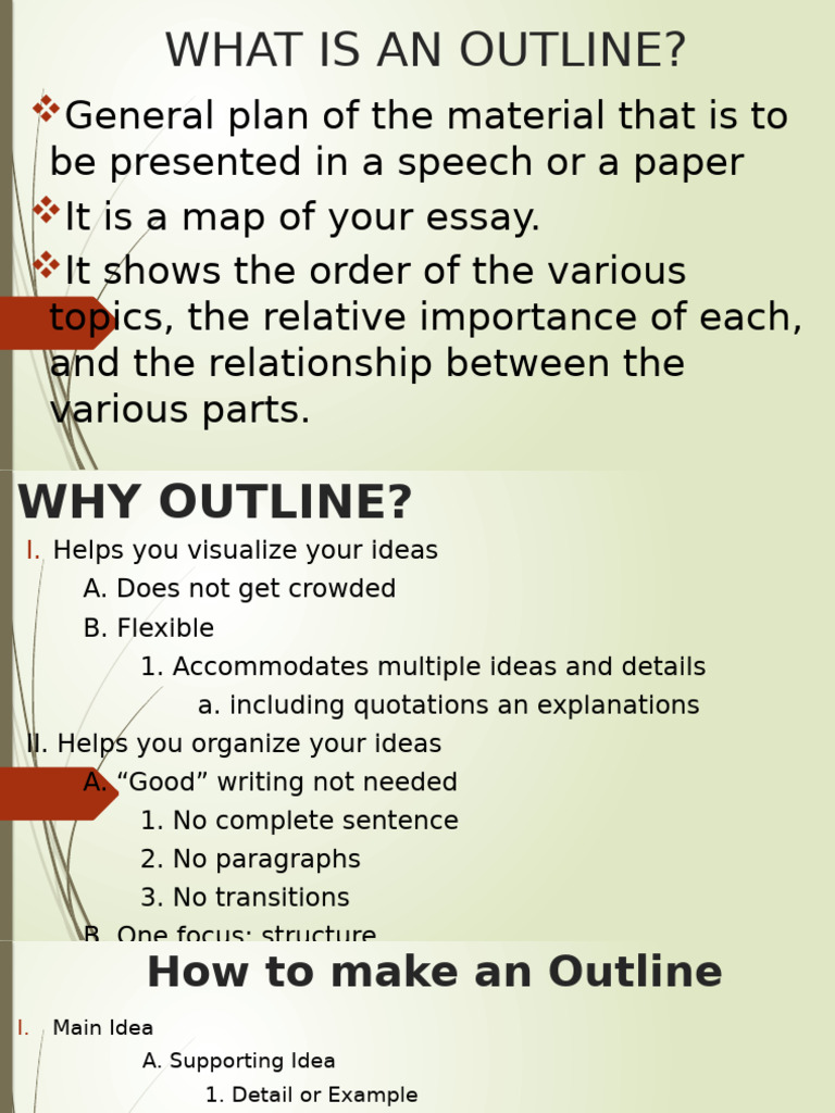 What Is An Outline | PDF