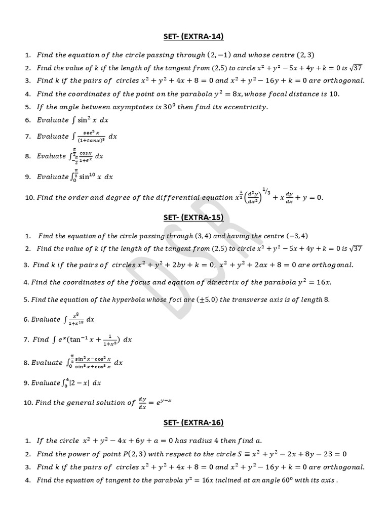 2B Extra 2 Marks Sets | PDF