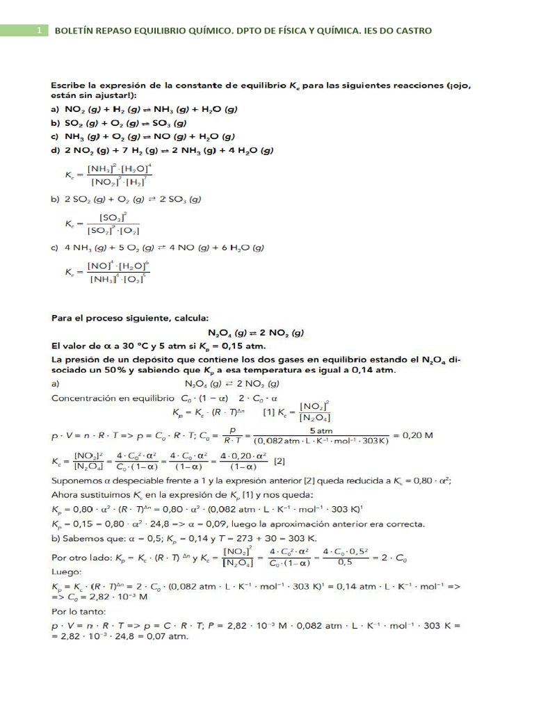 Boletin Repaso Eq - Quimico | PDF