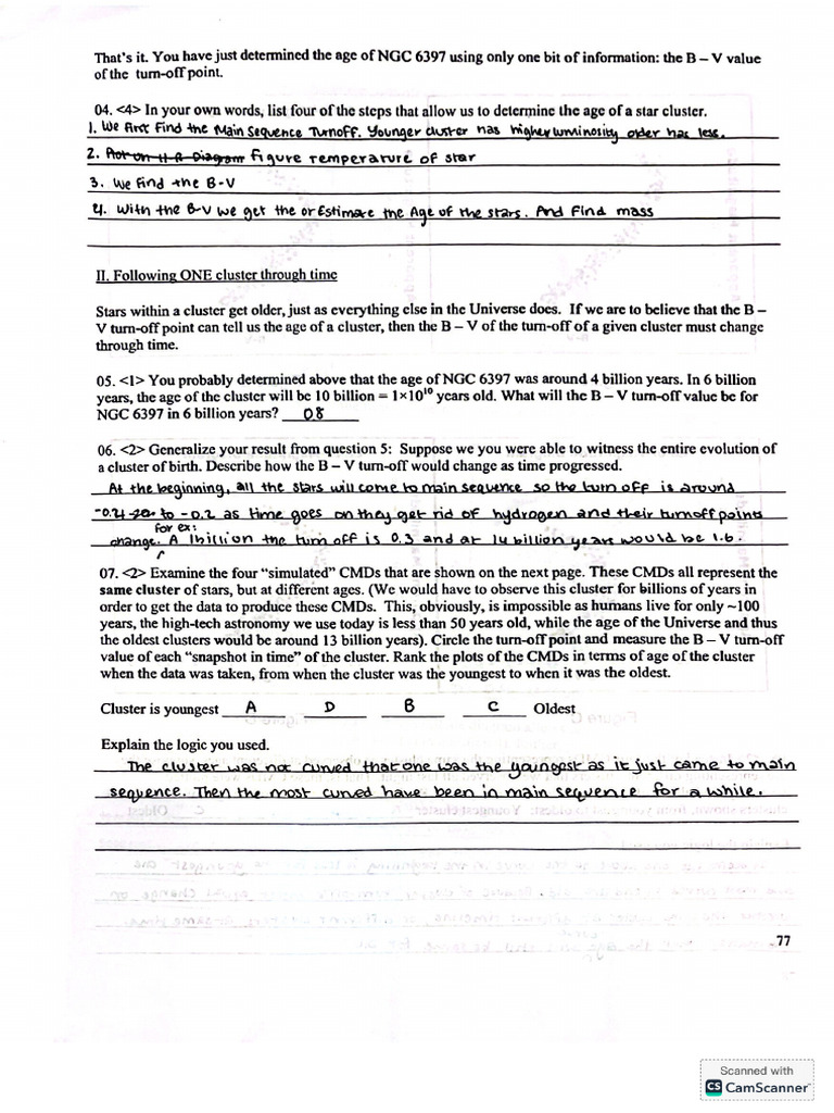 Astronomy Worksheet | PDF
