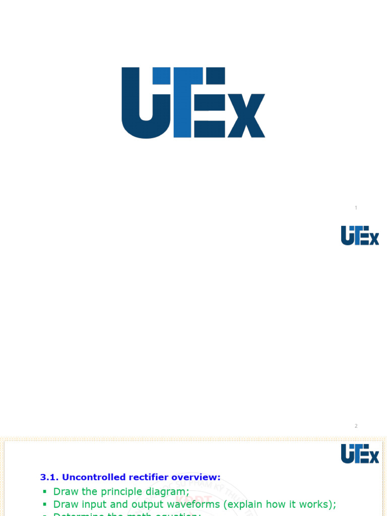 Single-Phase Uncontrolled Rectifier Guide | PDF | Rectifier | Electricity