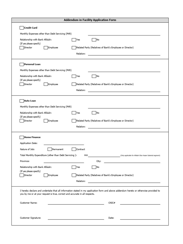 Application Addendum - R | PDF