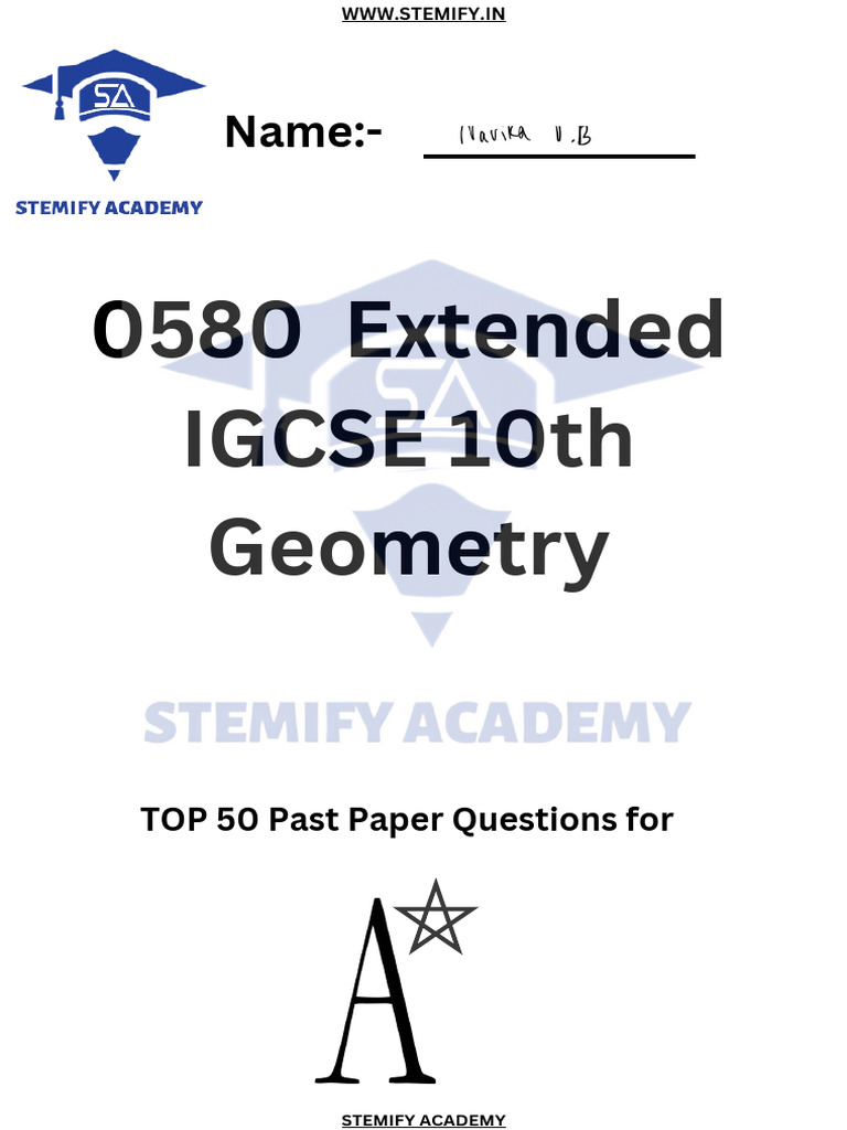 0580 Extended IGCSE 10th Geometry | PDF