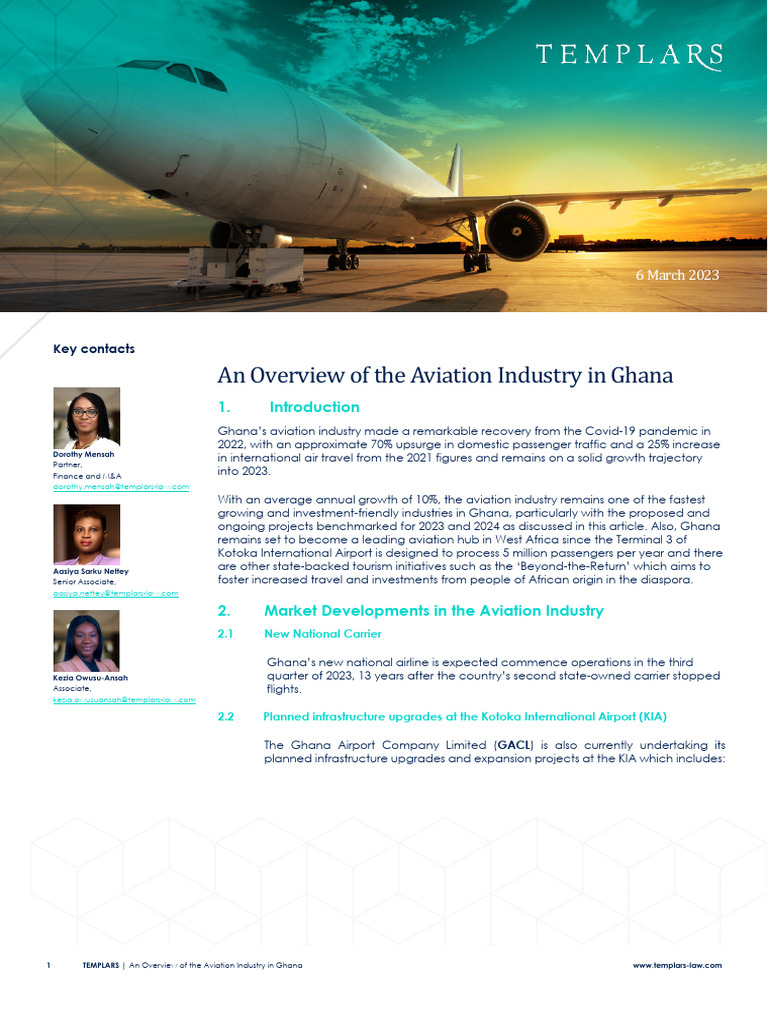 Ghana Aviation Industry Overview 2023 | PDF | Transport | Aviation