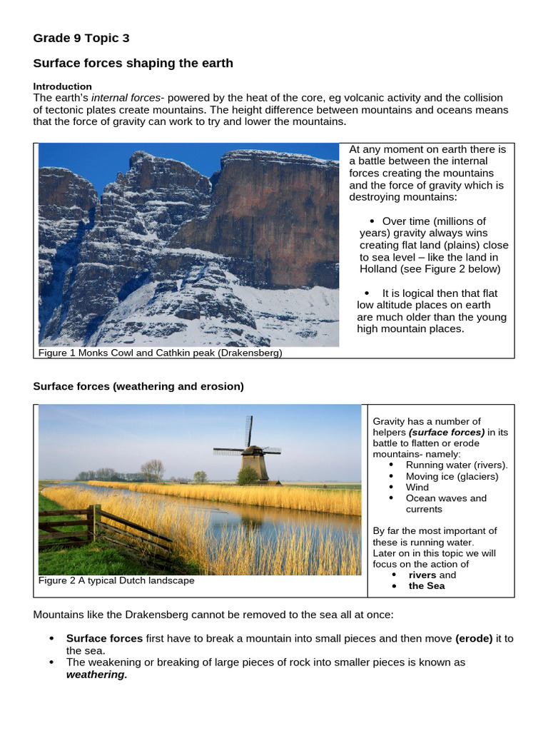 Surface Forces Shaping Earth's Landscape | PDF | Beach | Coast