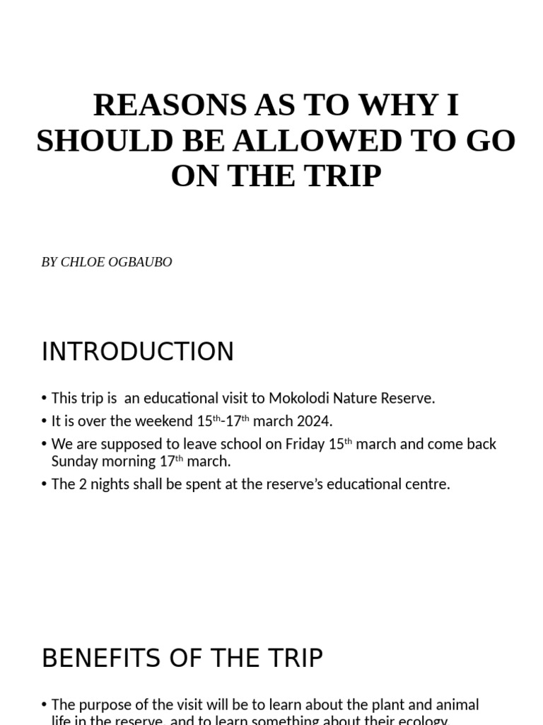 Reasons As To Why I Should Be Allowed | PDF