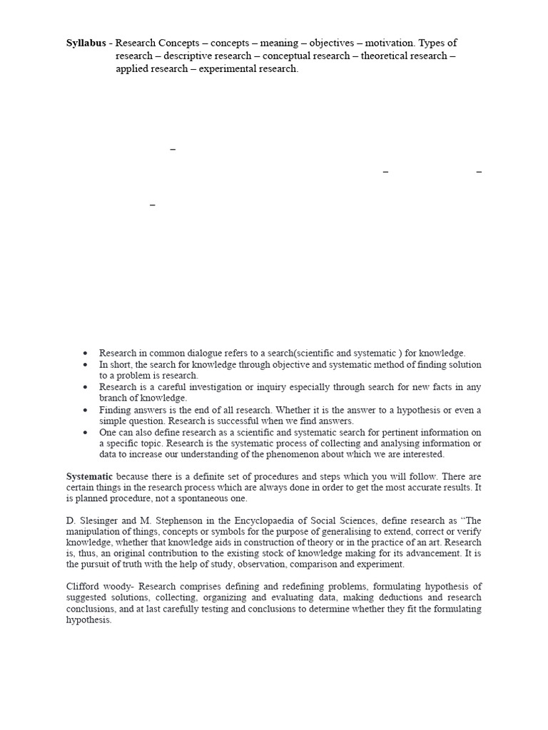 Unit 1 concept and types | PDF | Methodology | Quantitative Research
