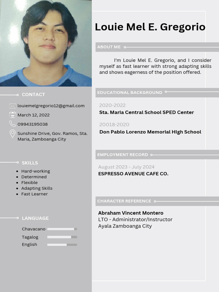 Gregorio Resume | PDF