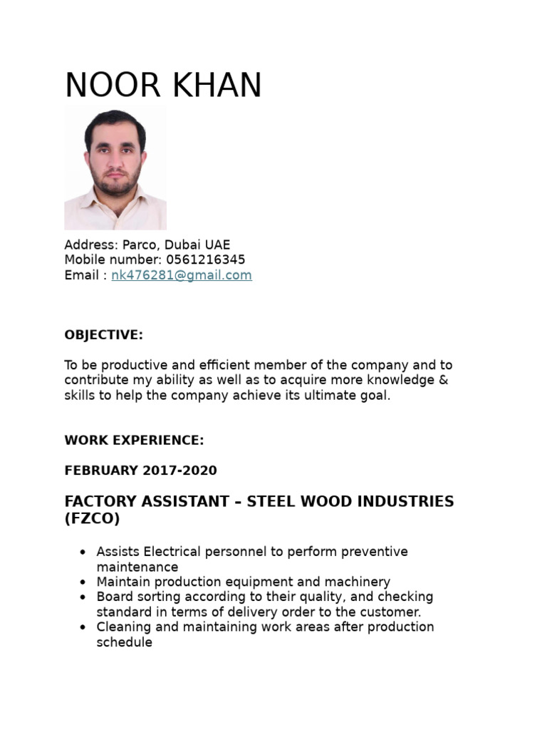 Noor Khan Updated Cv (1) | PDF