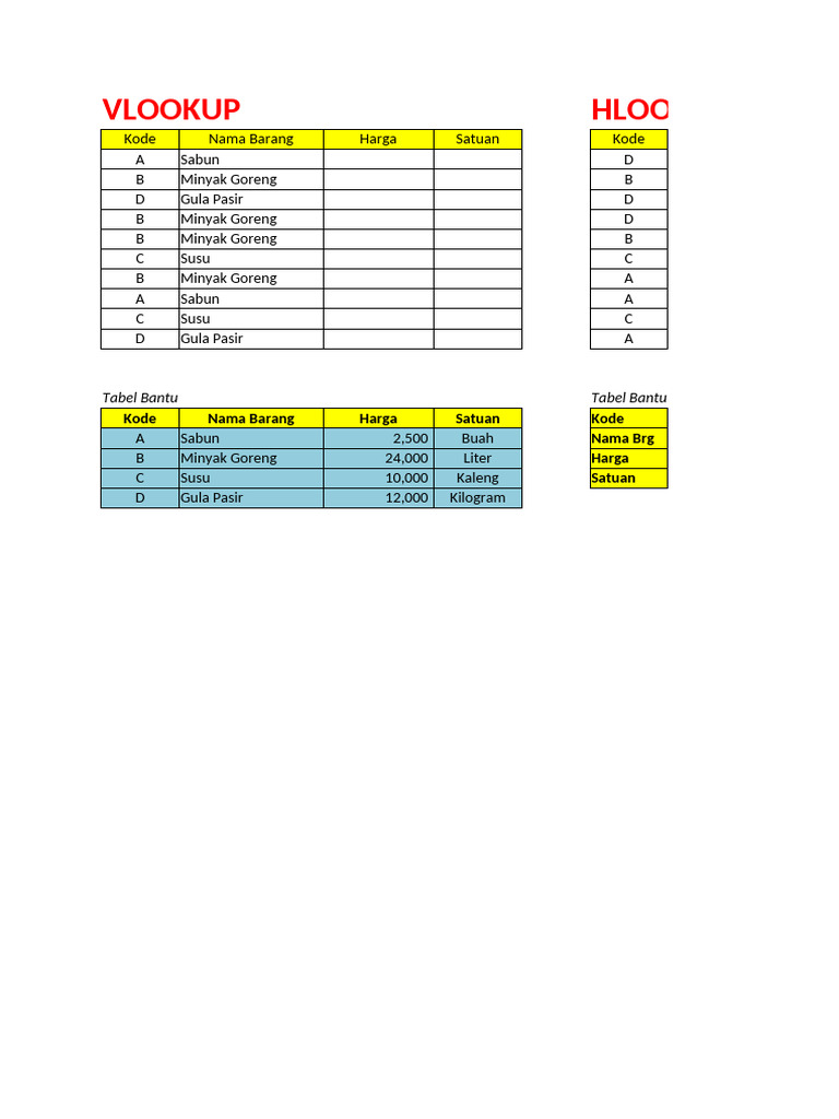 Panduan VLOOKUP dan HLOOKUP Excel | PDF