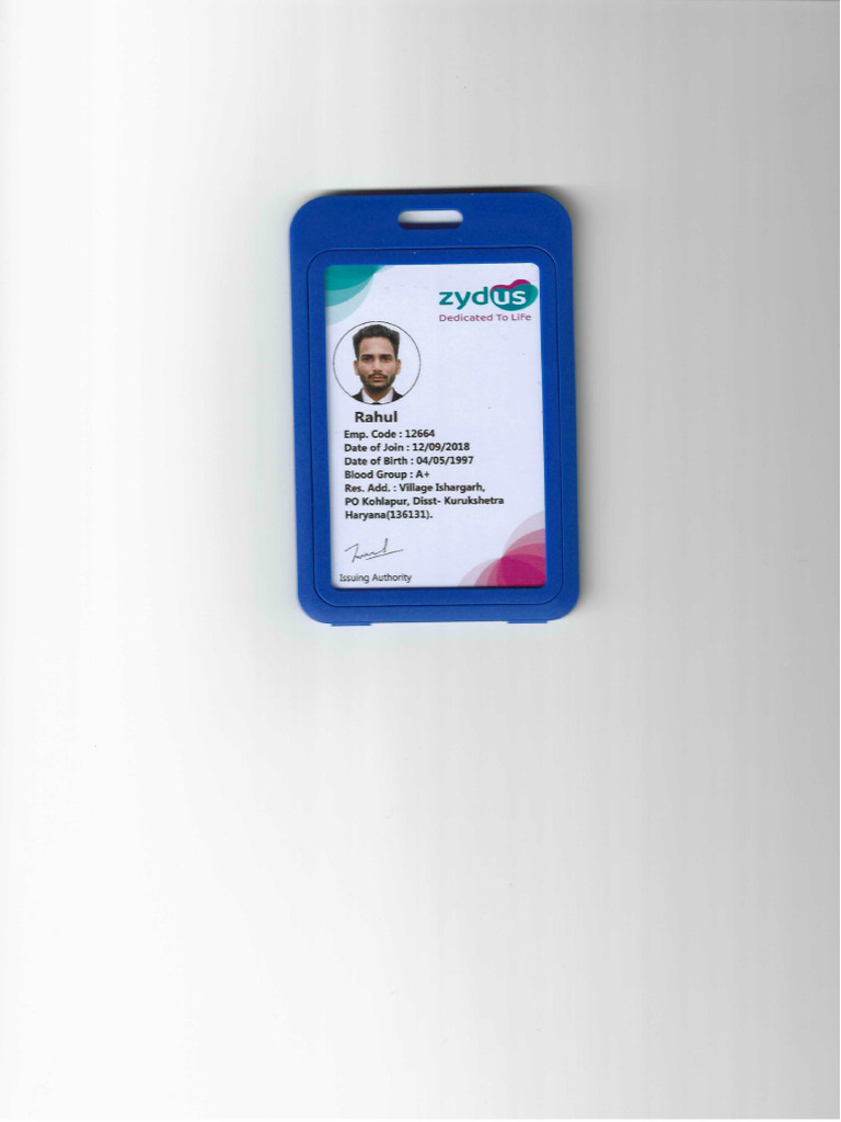 Rahul Id Card | PDF
