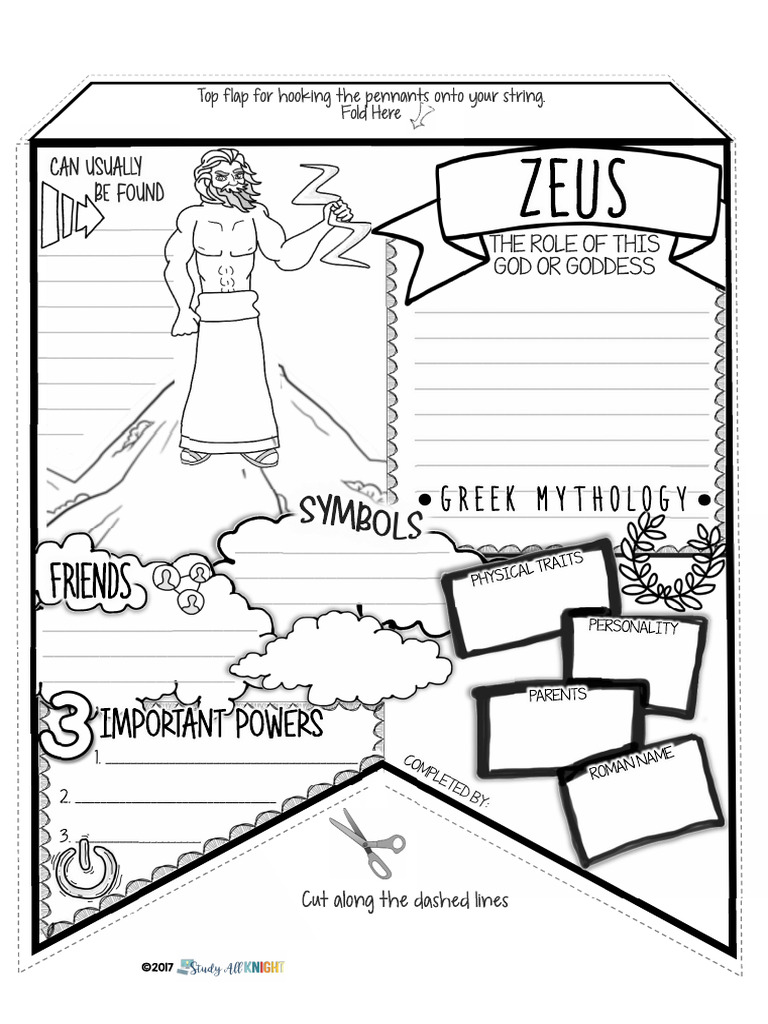 Greek Gods Research Task | PDF